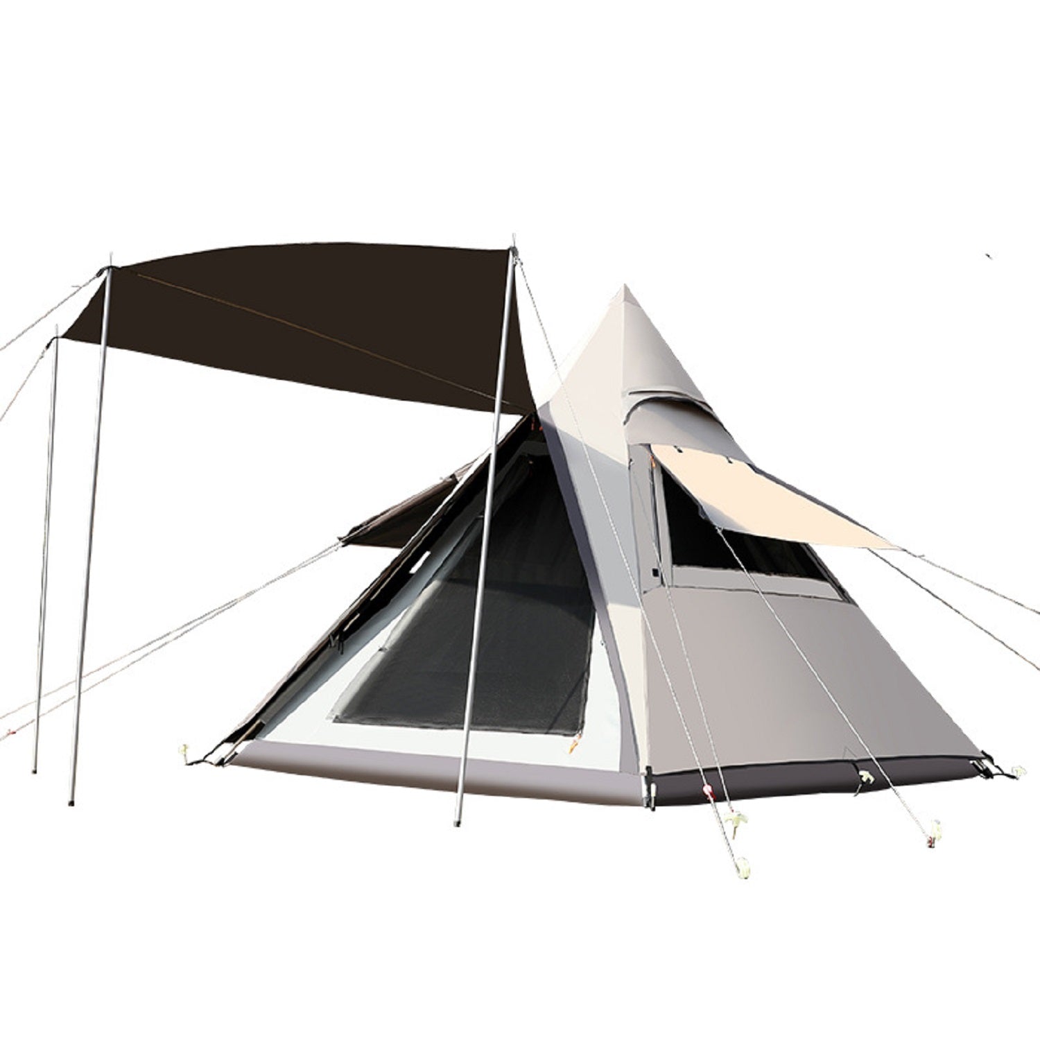 Automatic Pyramid Double-Layer Outdoor Camping Tent – ECOTREK